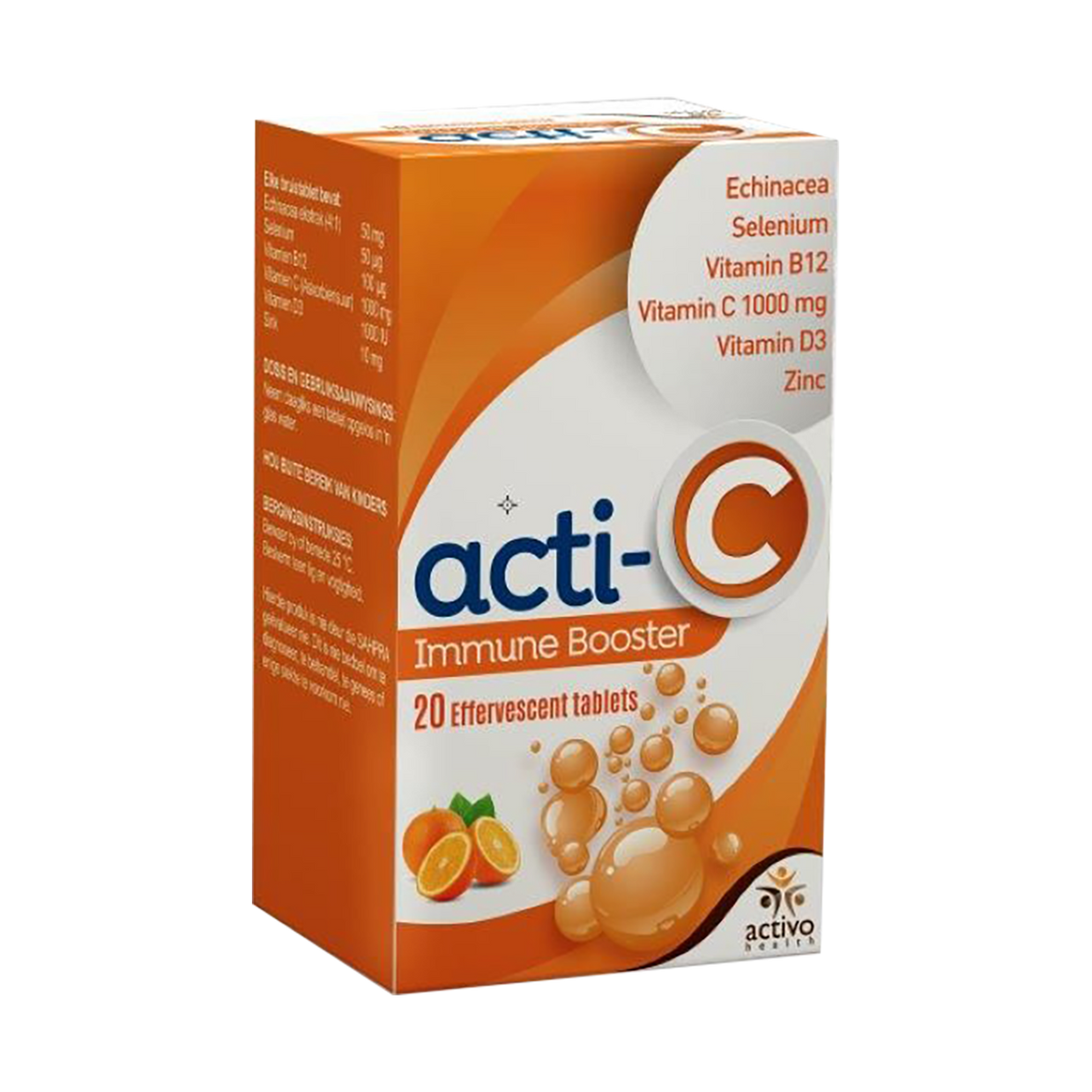 Acti-c Immune Booster Orange 20 Effervesent Tablets - Med365