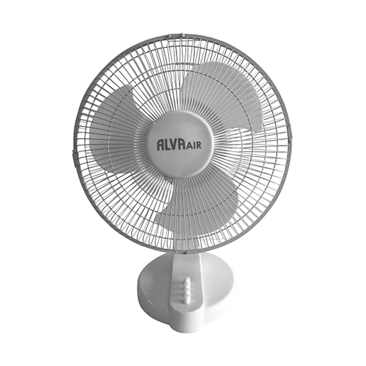 Alva Air Plastic Desk Fan White 30cm - Med365
