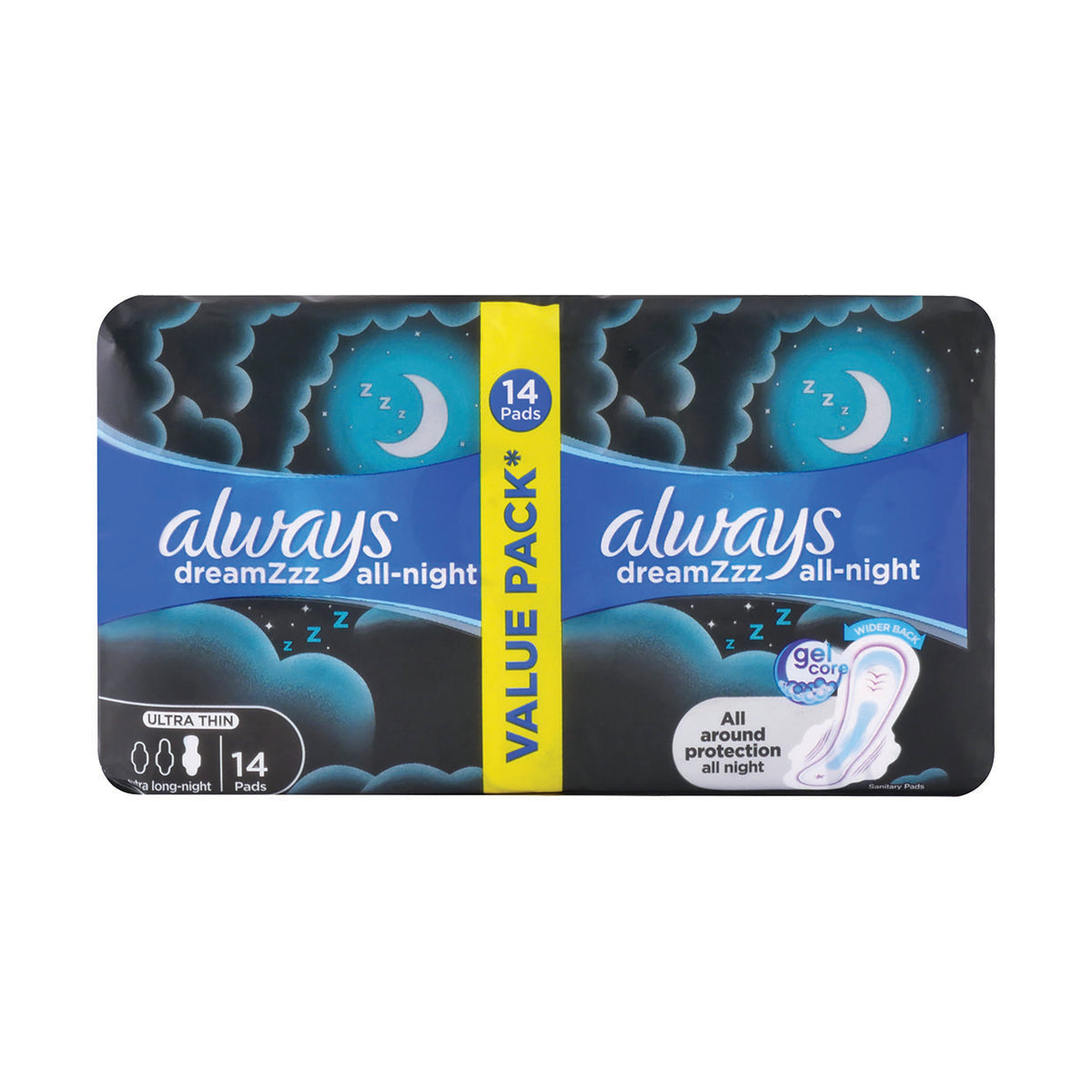 Always Ultra Night 14 Pads - Med365