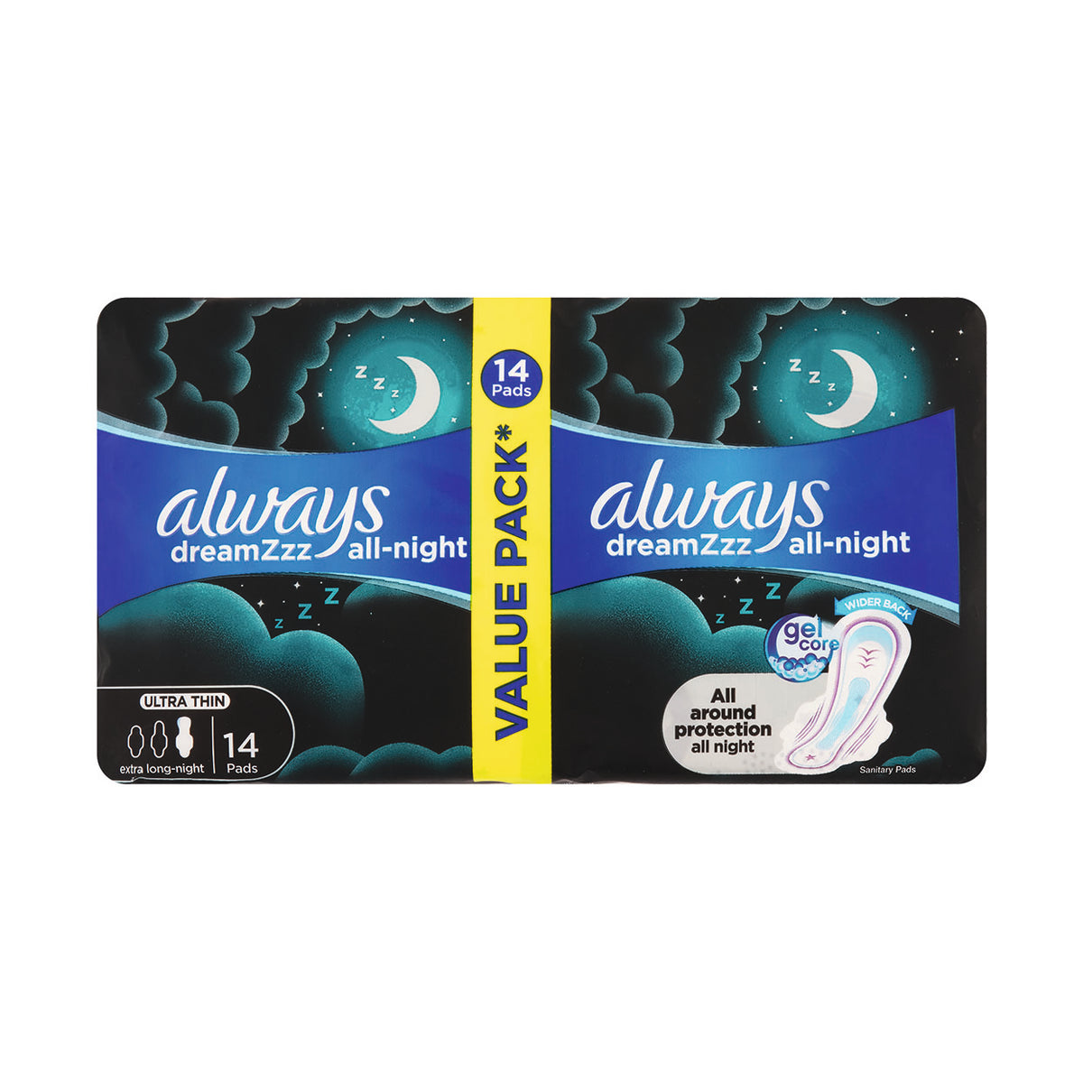 Always Ultra Night 14 Pads - Med365
