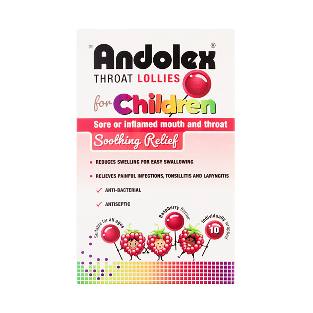 Andolex Throat Lollies For Children 10 Pack - Med365