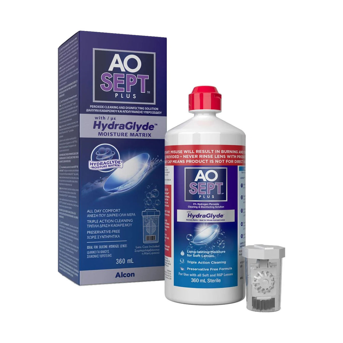 Aosept With Hydraglyde Solution 360ml - Med365