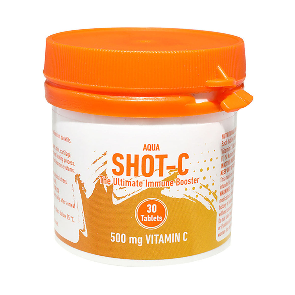 Aqua Shot-C Vitamin C 500mg 30 Tablets - Med365