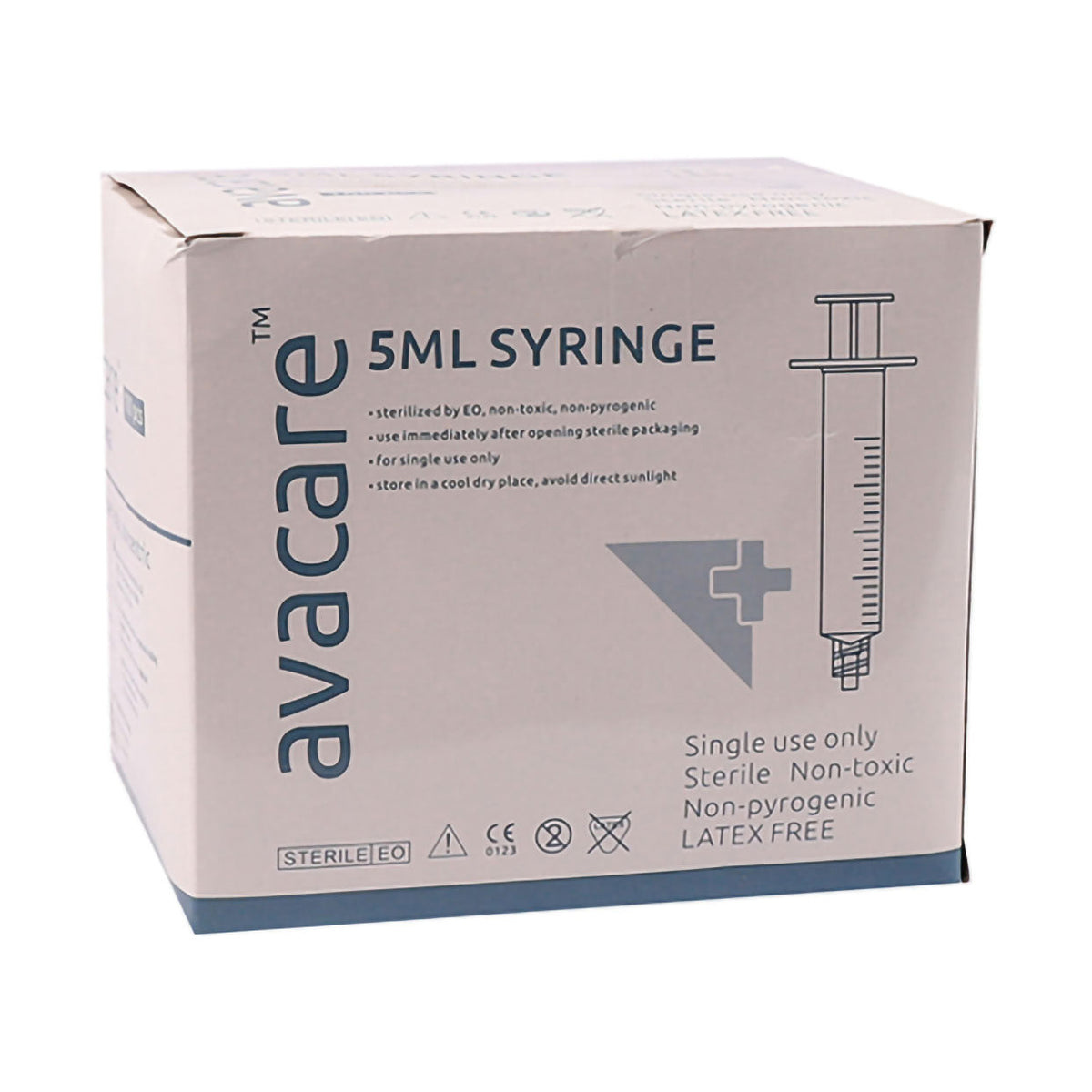 Avacare 5ml Syringe 3 Part Luer Lock 100 Pack - Med365