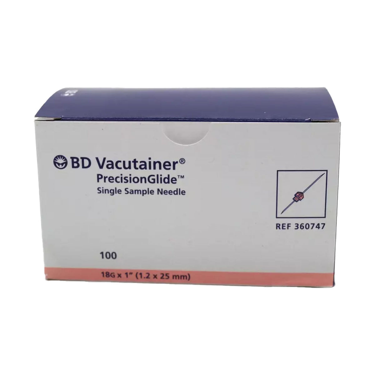 BD Vacutainer Vss Needle 18g x 25mm 360747 100 Pack - Med365