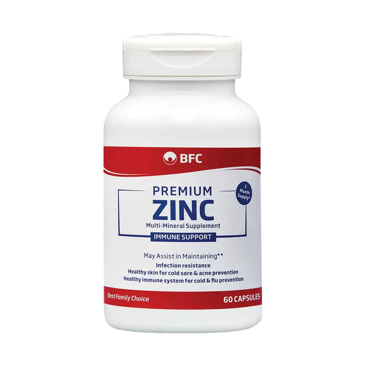 BFC Premium Zinc 60 Capsules - Med365