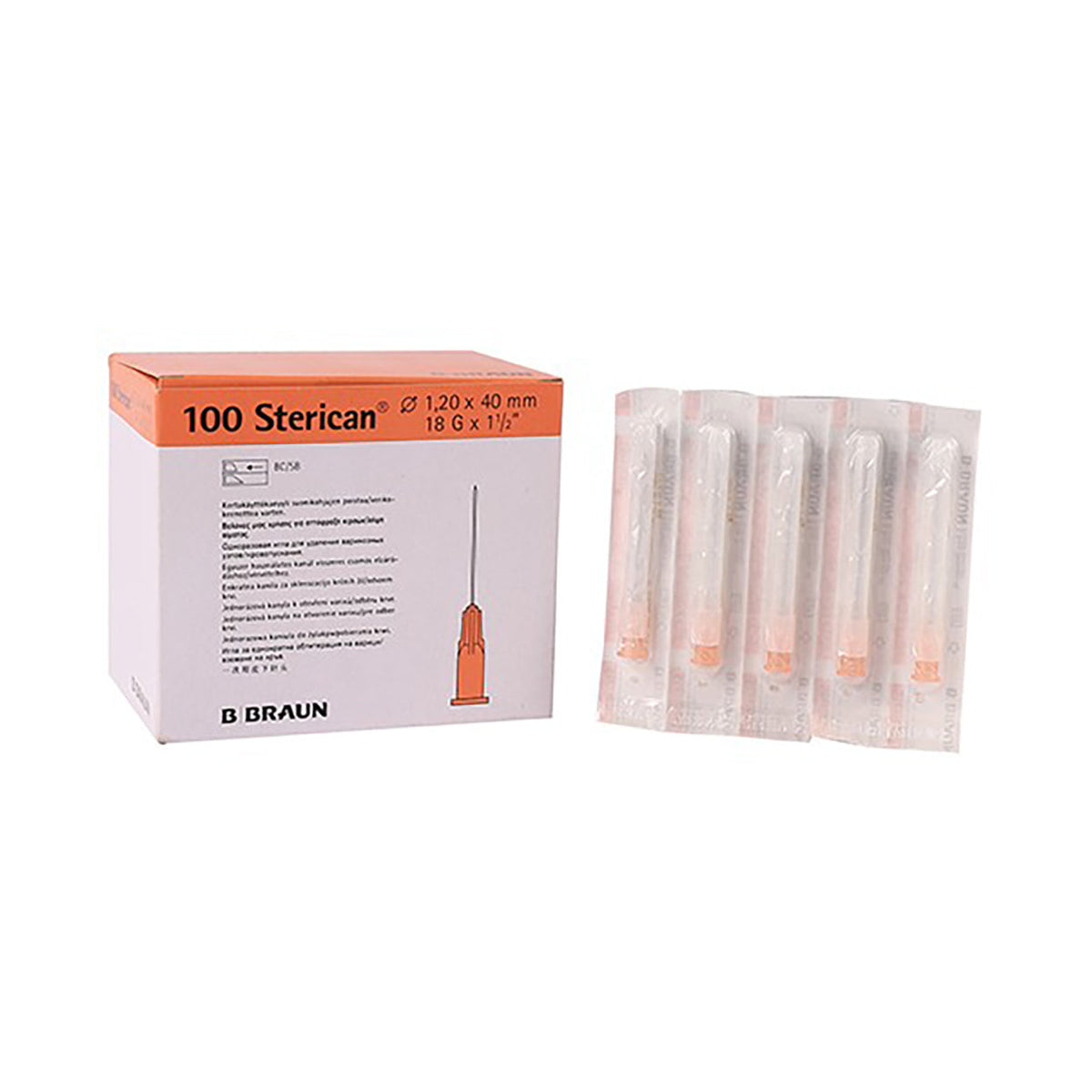 Bbraun Needle 18gx40mm Sterican Pink 100 Pack - Med365