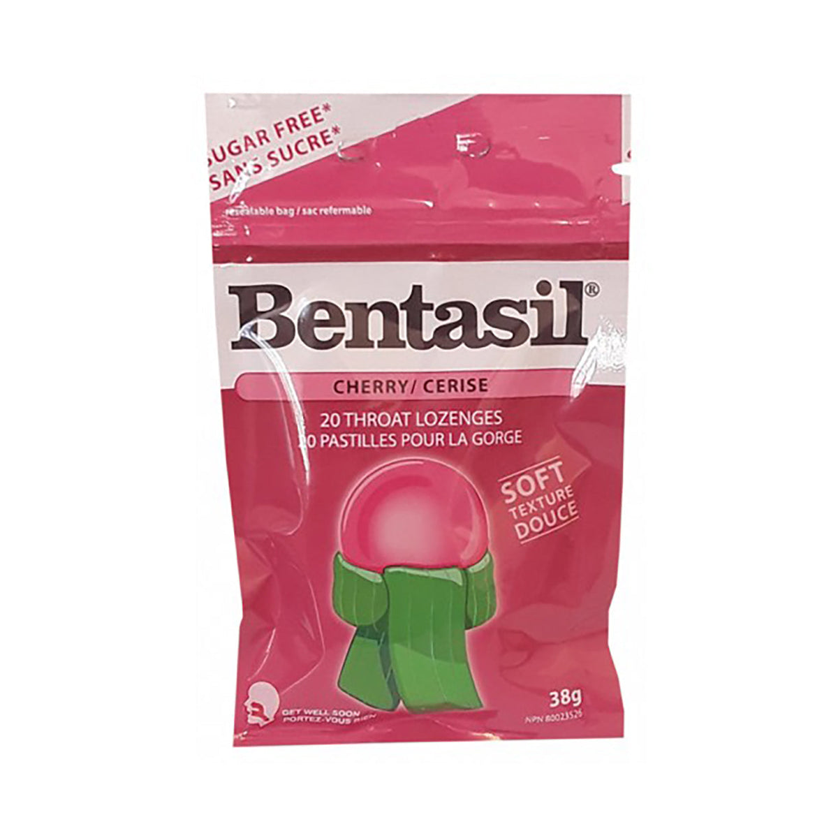 Bentasil Suger Free Cherry Throat Gums 20 Pack - Med365