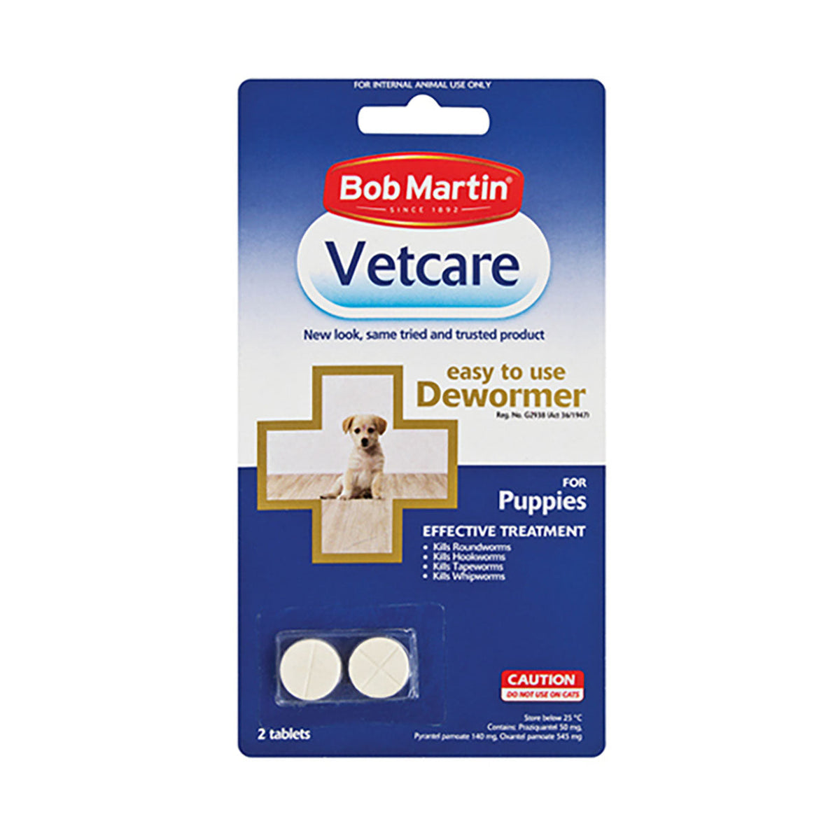 Bob Martin Vetcare Deworming Tablets For Puppies 2 Tablets - Med365