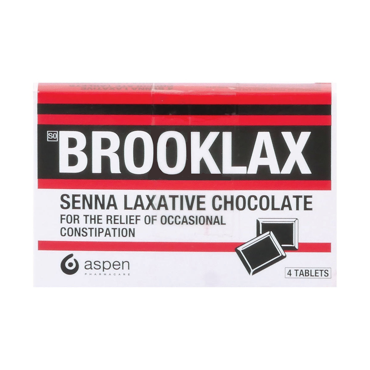 Brooklax Senna Laxative Chocolate 4 Tablets - Med365