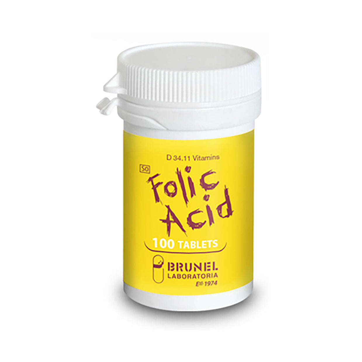 Brunel Folic Acid 0.5mg 100 Tablets - Med365