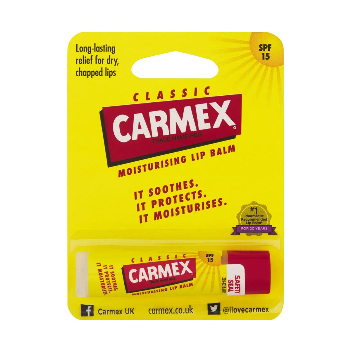Carmex Classic Carded Stick 4.25g - Med365
