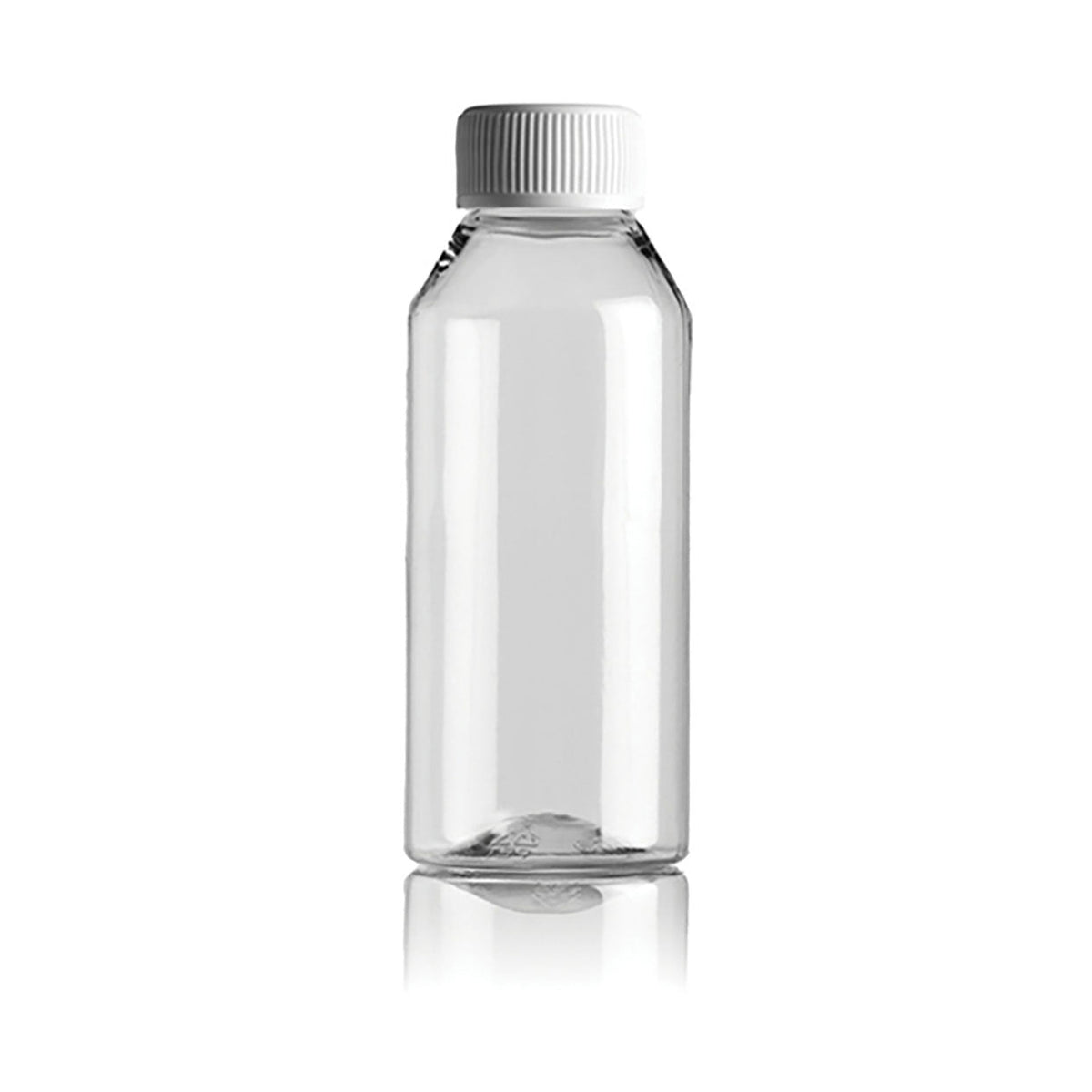 Clear Plasic Round Bottle with Screw Cap 100ml 100 Pack - Med365