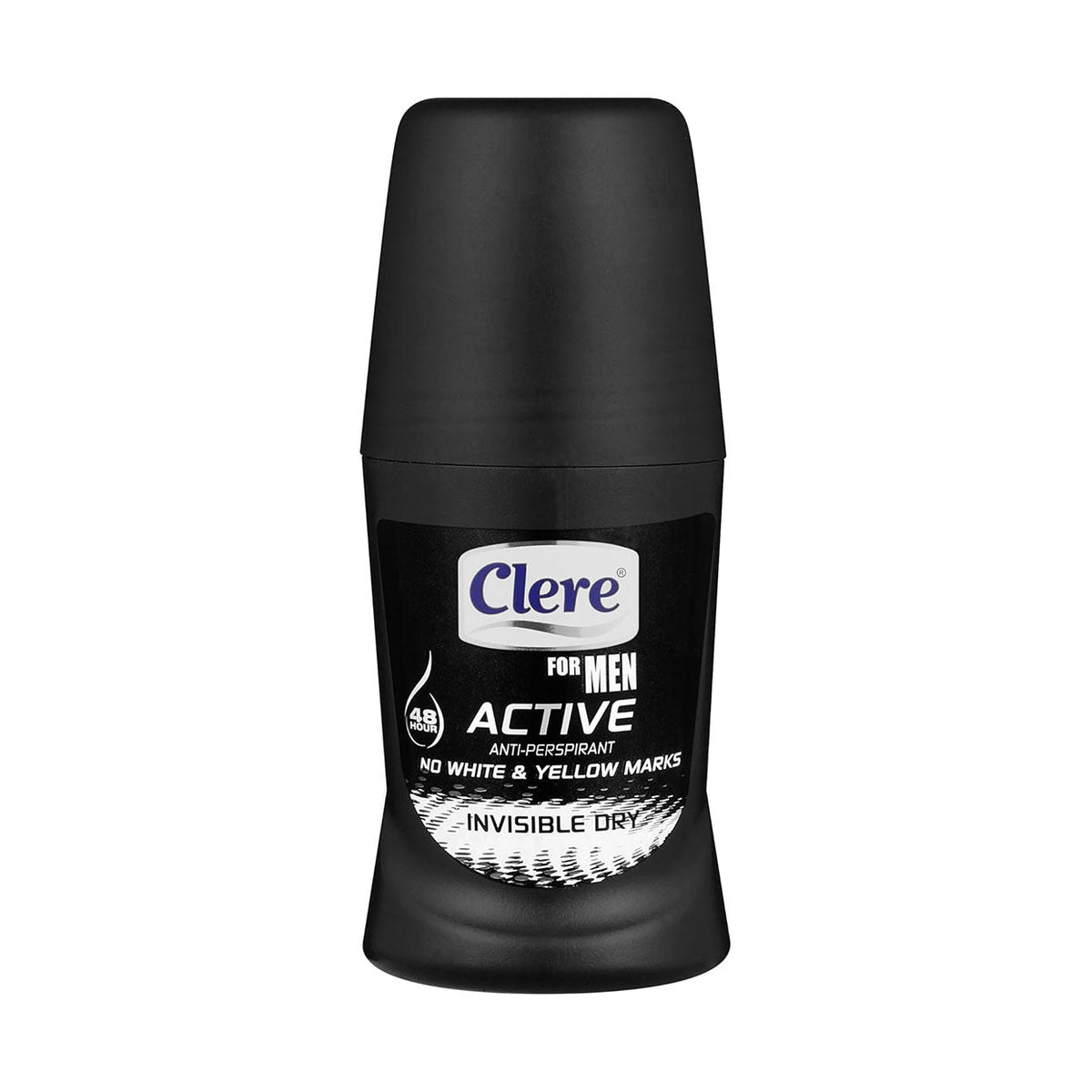 Clere Men Active Roll On Deo Invisible Dry 50ml - Med365