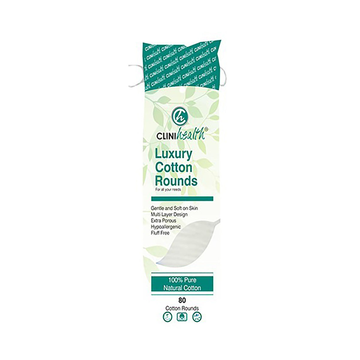 CliniHealth Cotton Rounds 80 Pack - Med365