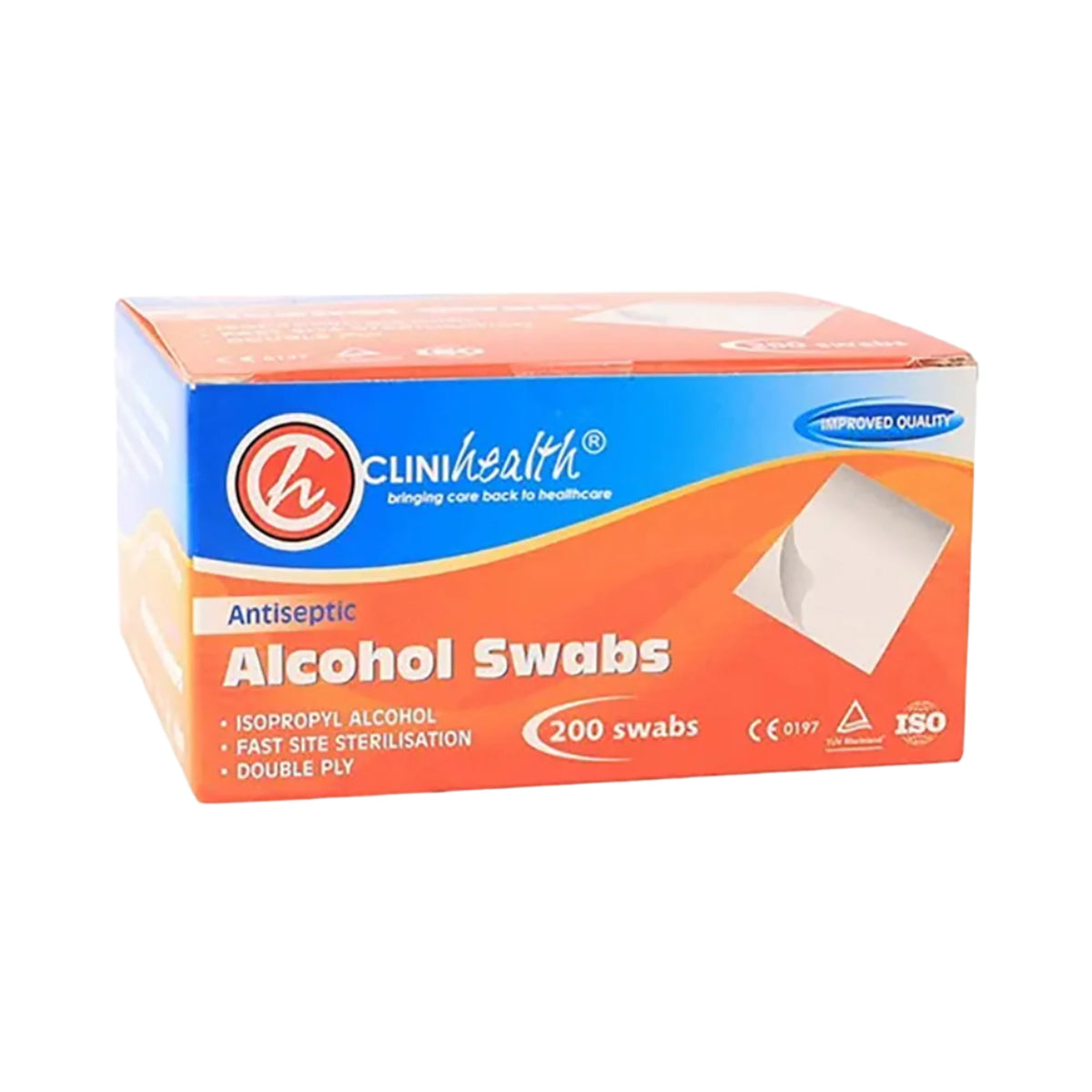 Clinihealth Alcohol Swabs 200 pack - Med365