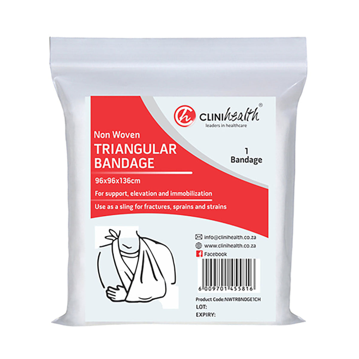Clinihealth Triangular Bandage Non Woven - Med365