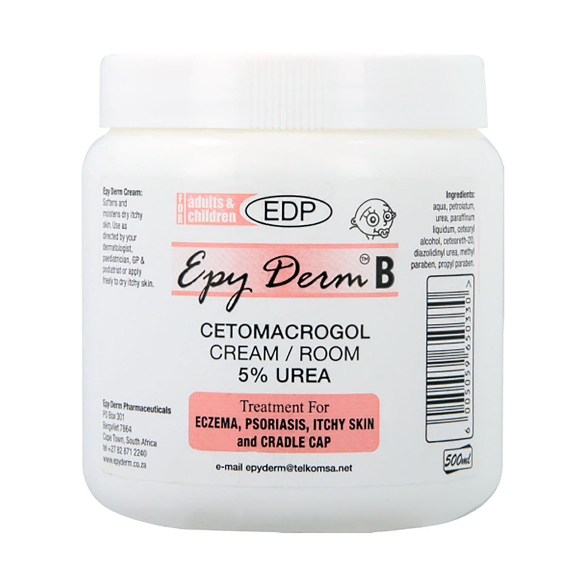 Epy Derm B 5% Urea Cream 500ml - Med365