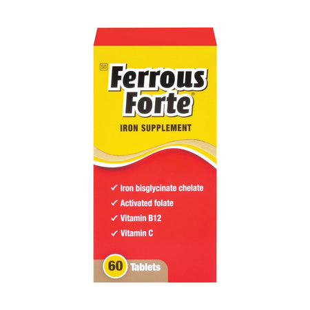 Ferrous Forte Complete Iron Supplement 60 Tablets - Med365