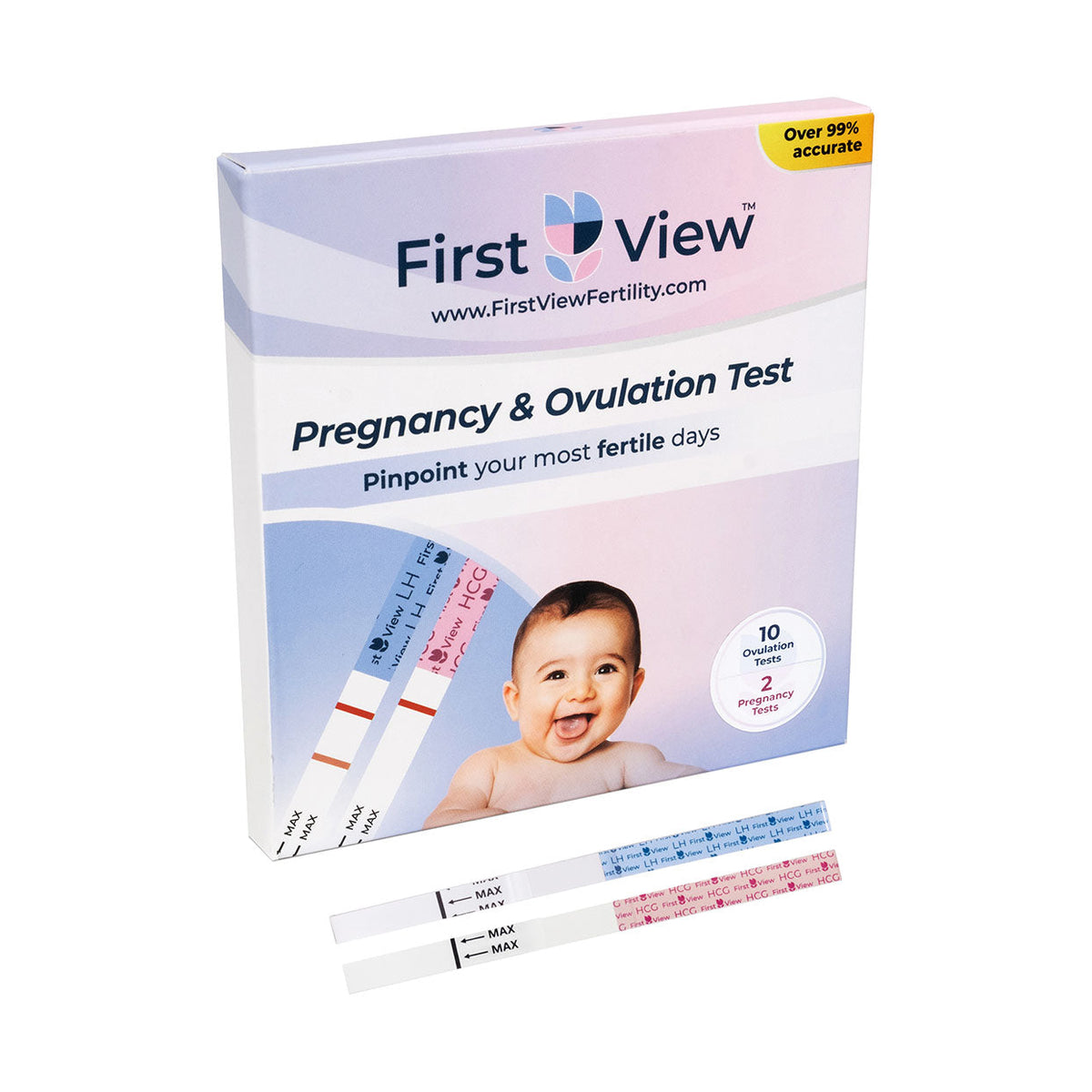 FirstView 10 Ovulation & 2 Pregnancy Tests - Med365