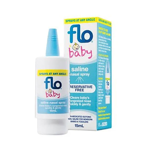 Flo Baby Saline Plus Nasal Spray 15ml - Med365