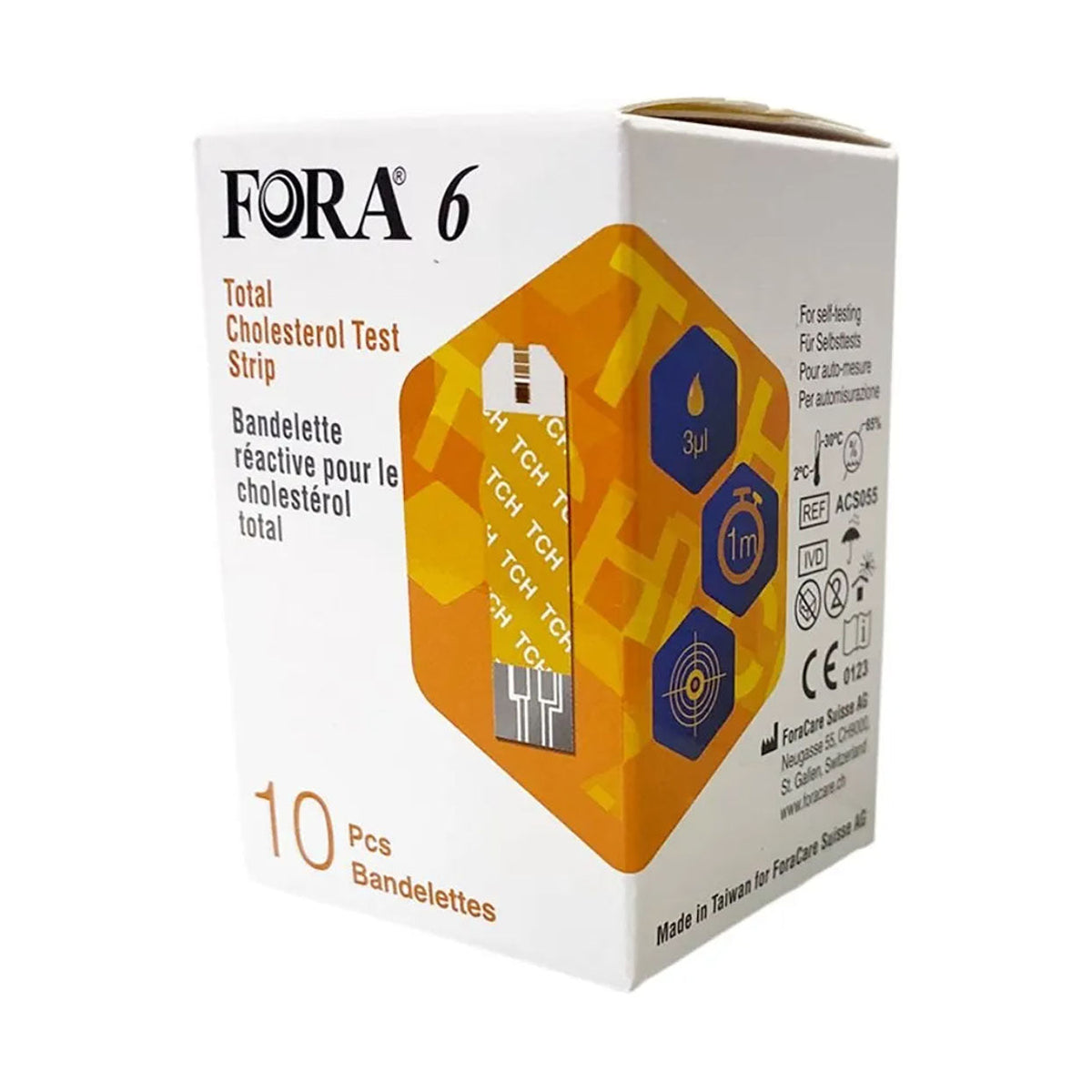 Fora 6 Cholesterol Strips Total 10 Pack - Med365