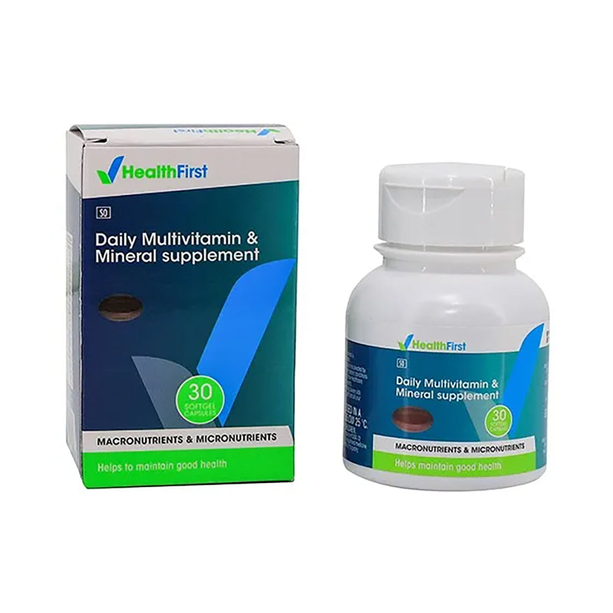 Health First Daily Multivitamin & Mineral Supplements 30 Capsules - Med365