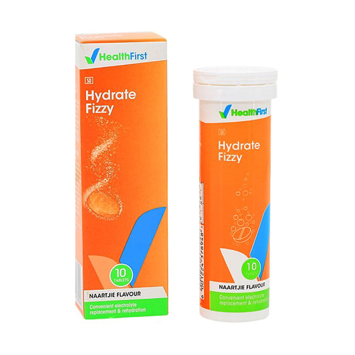 Health First Hydrate Fizzy Naartjie 10 Effervescent Tablets - Med365
