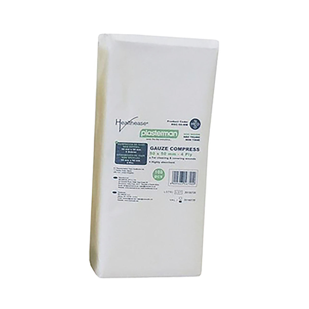 Healthease Plasterman Gauze 50 x 50mm 4 Ply NS 100 Pack - Med365