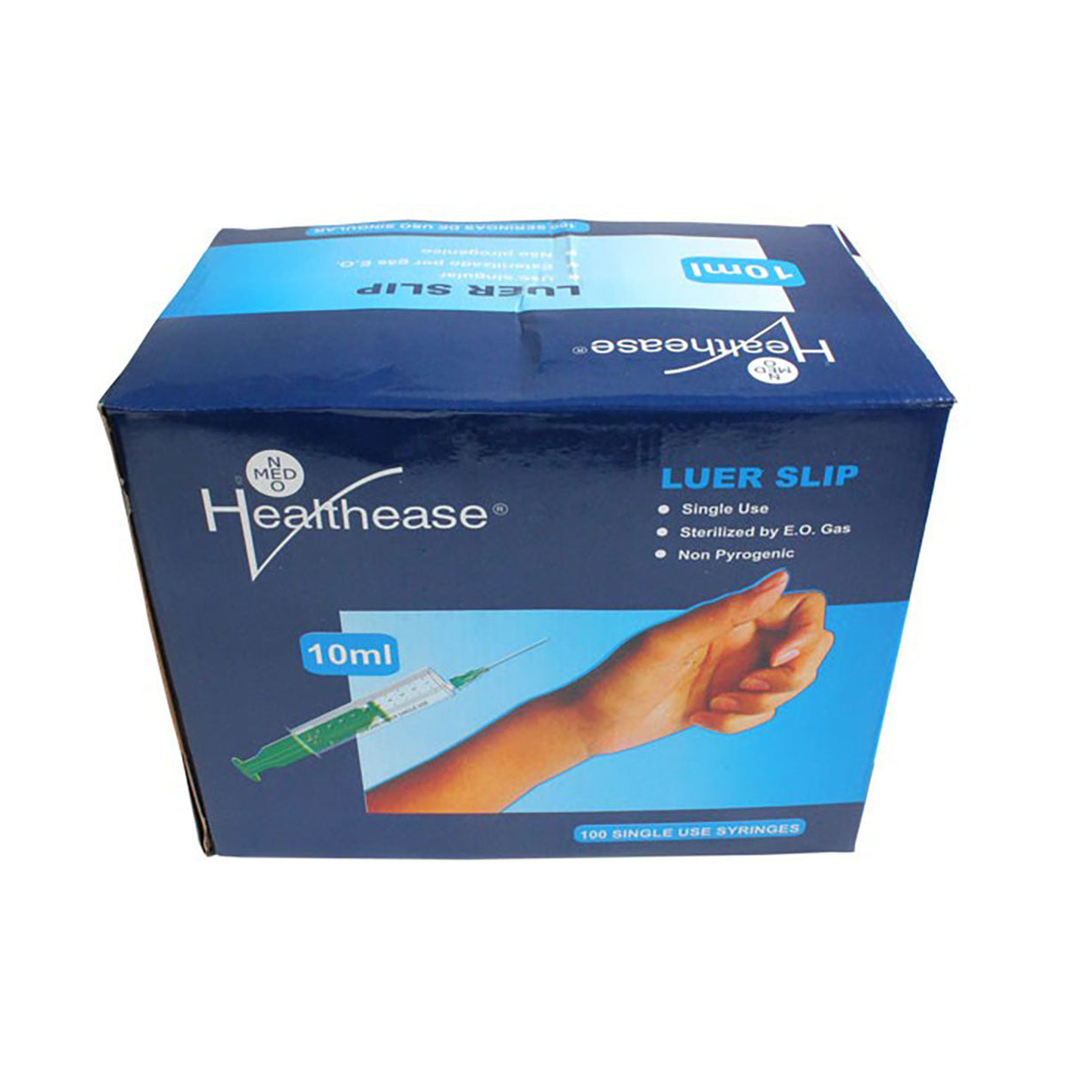 Healthease Syringe 10ml Luer Slip 2p Lf 100 Pack - Med365