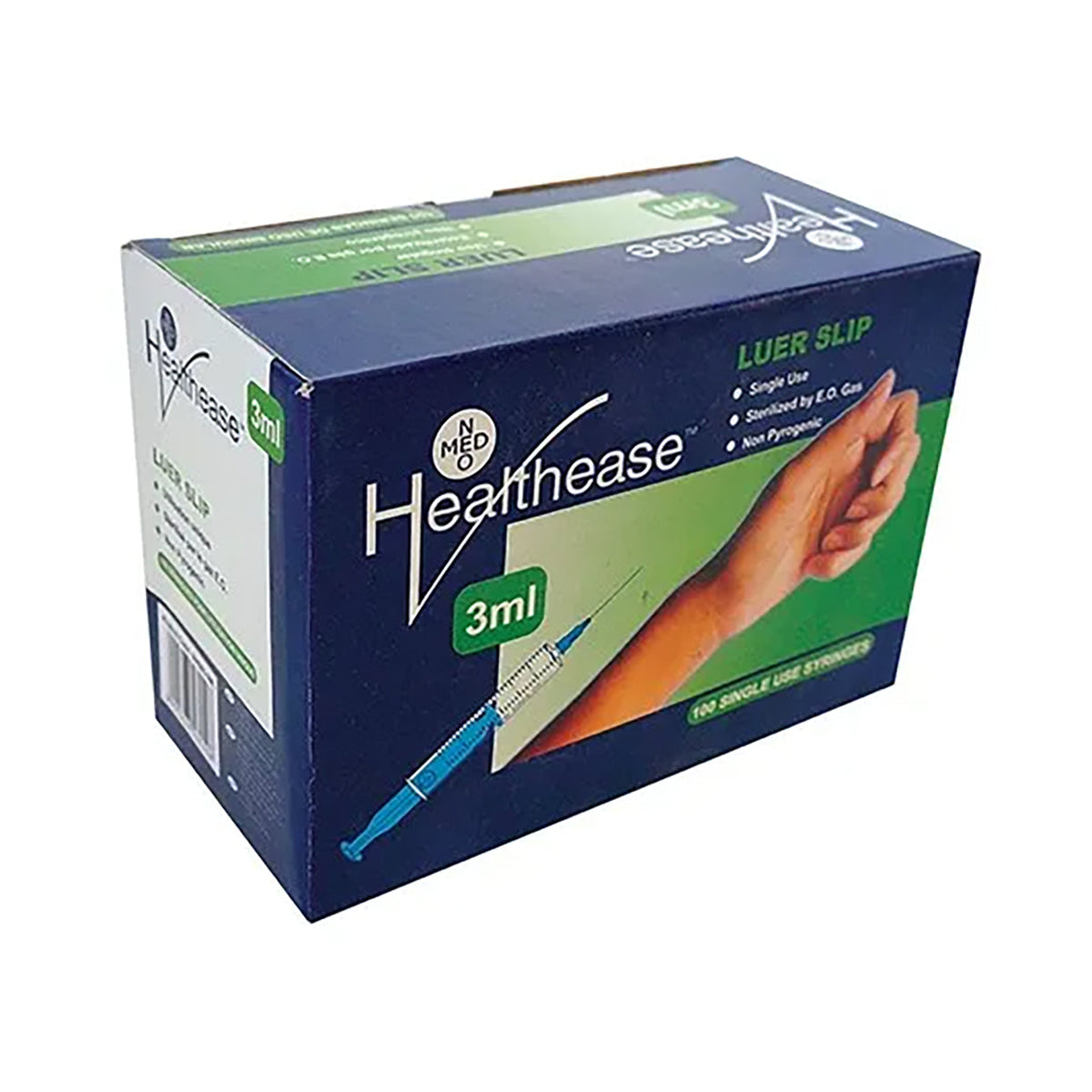 Healthease Syringes 3ml 2 Part Luer Slip Lf 100 Pack - Med365