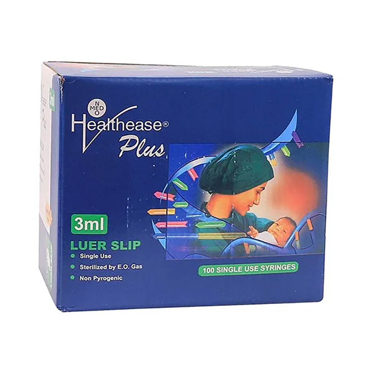 Healthease Syringes 3ml Luer Slip Lf 100 Pack - Med365