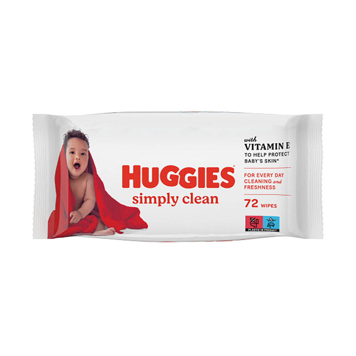 Huggies Simply Clean Wipes Singles 72 Pack - Med365