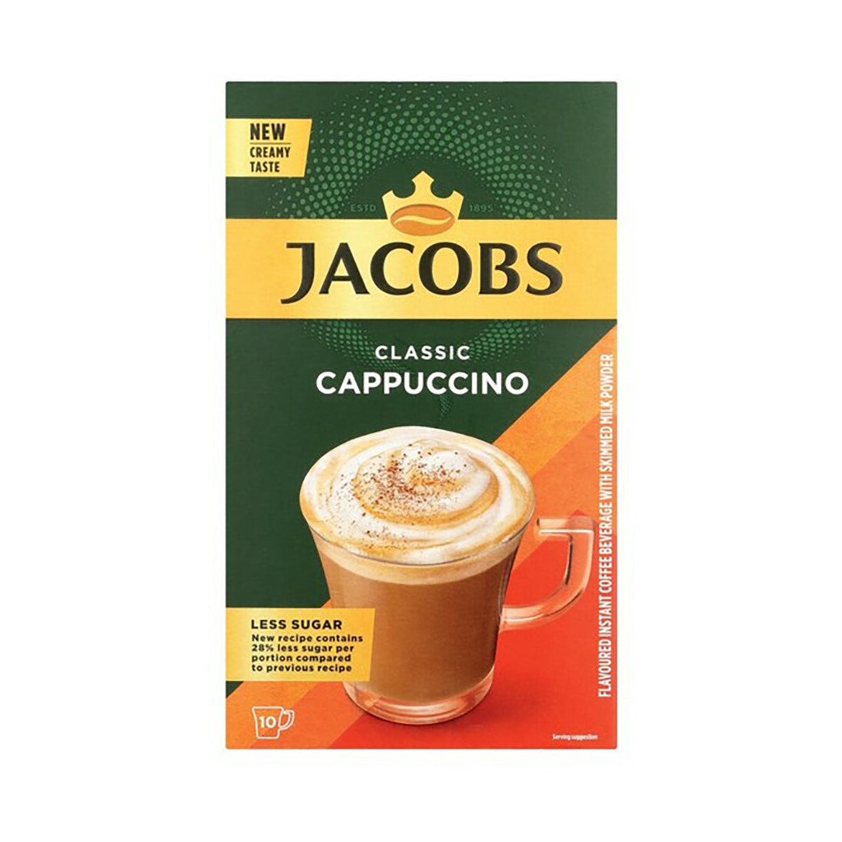 Jacobs Instant Cappuccino Original 10 Pack - Med365