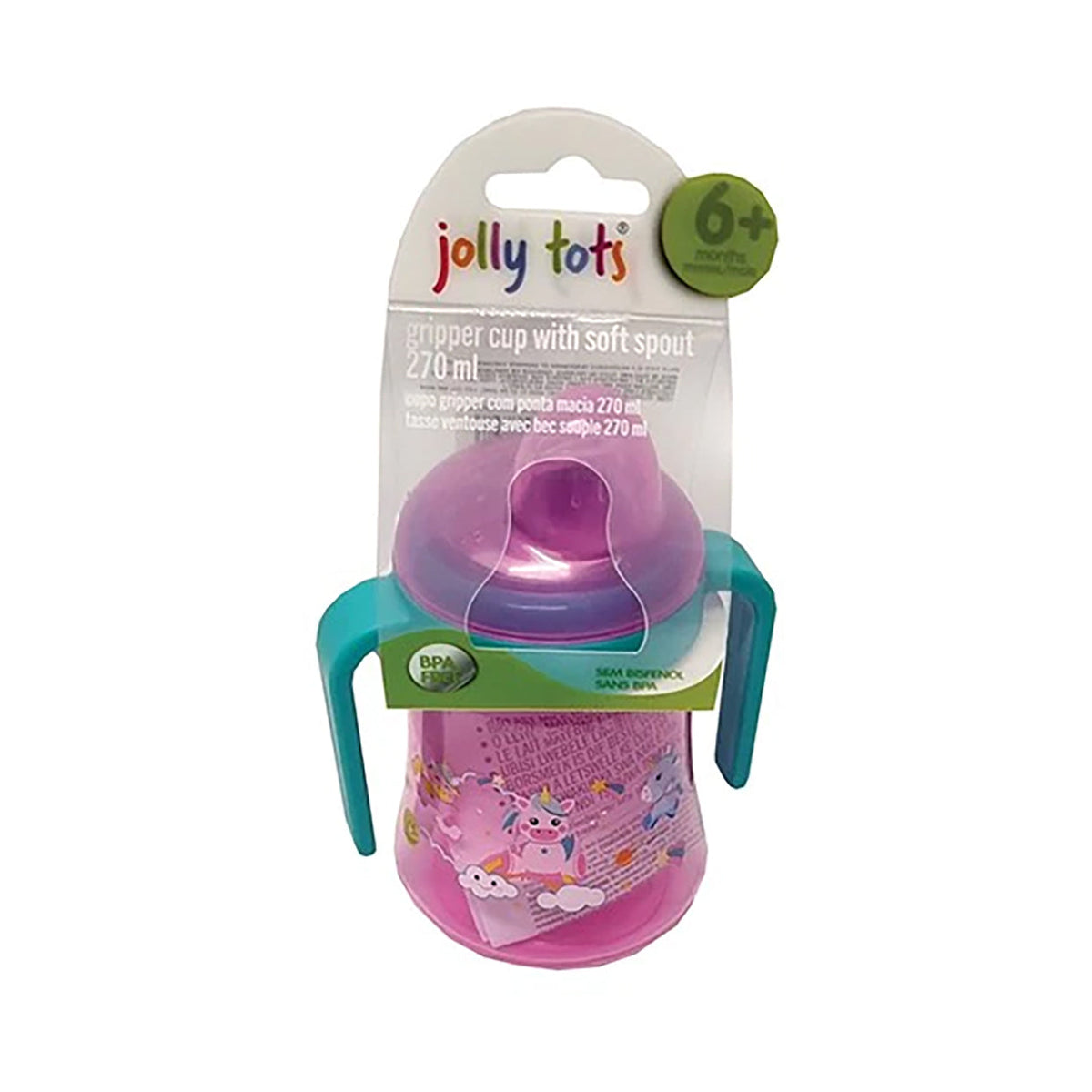 Jolly Tots Cup Soft Spout 2 handle 270ml - Med365
