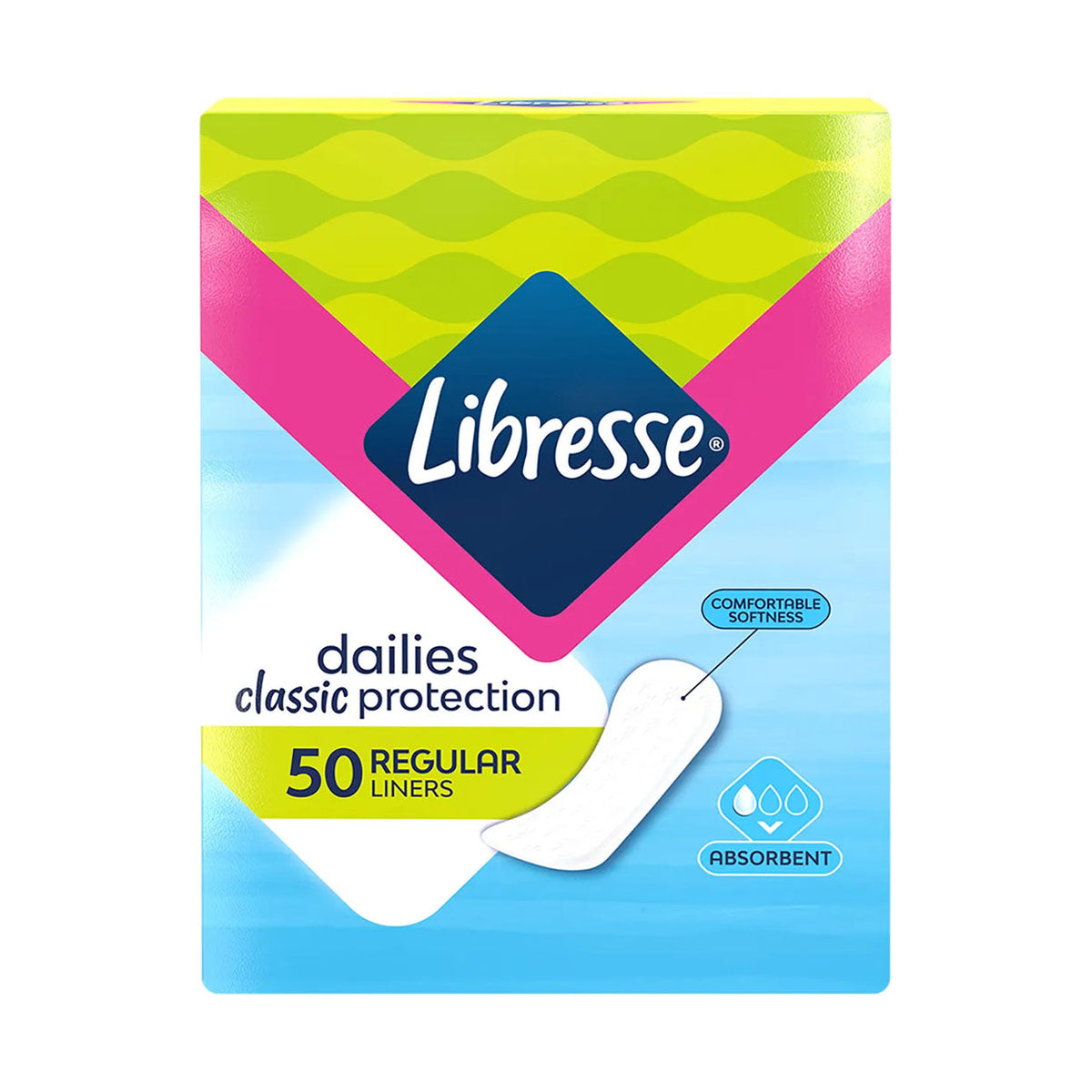 Libresse Dailies Classic Regular Liners 50 Pack - Med365