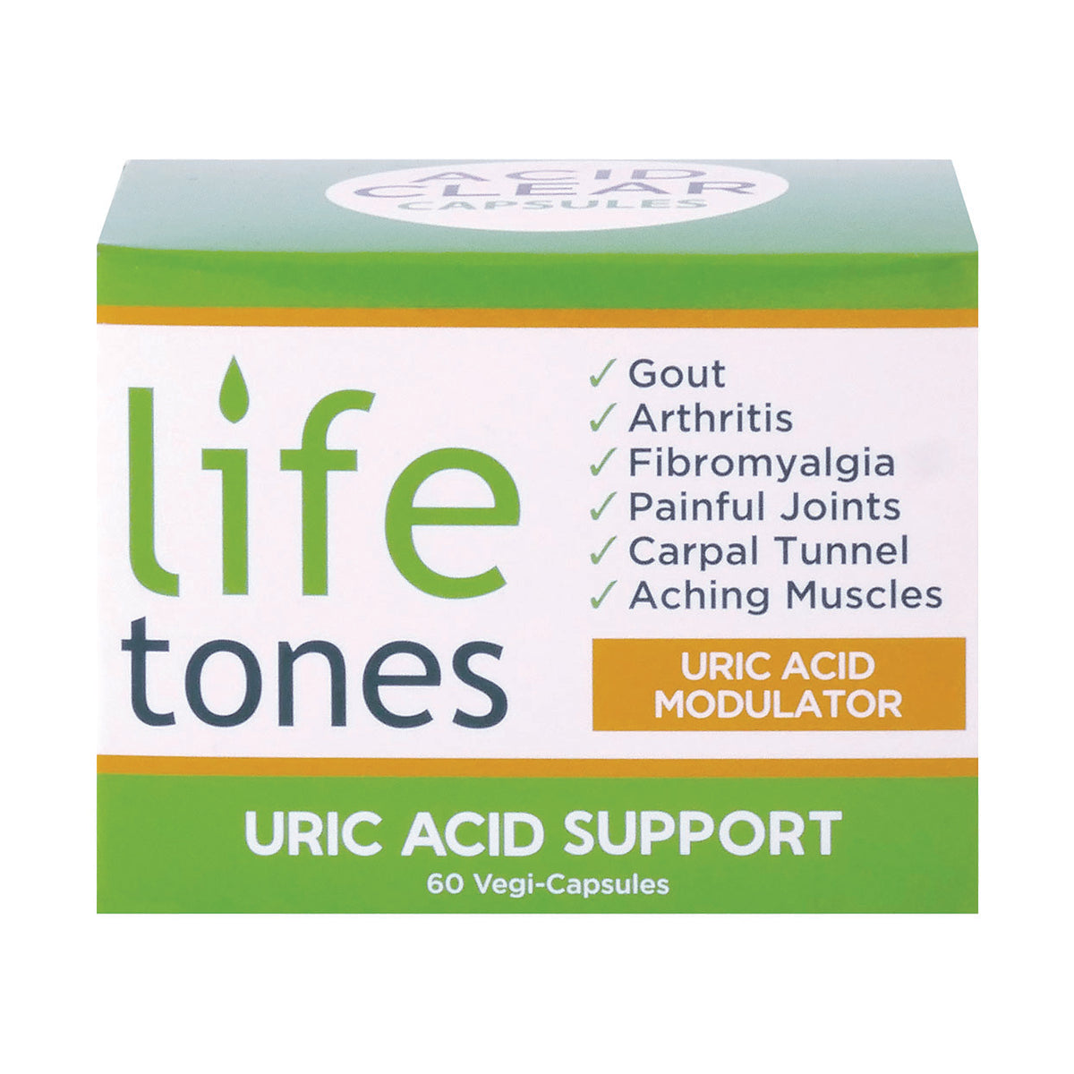 Lifetones Uric Acid Support 60 Veg Capsules - Med365