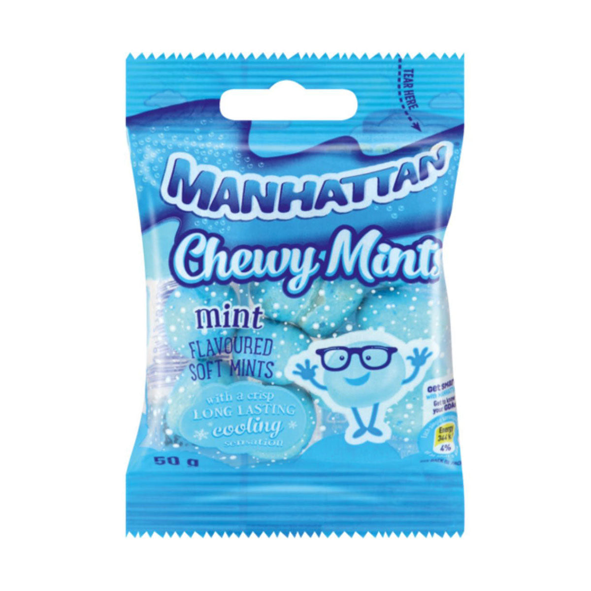 Manhattan Chewy Mints Mint Flavoured 50g - Med365