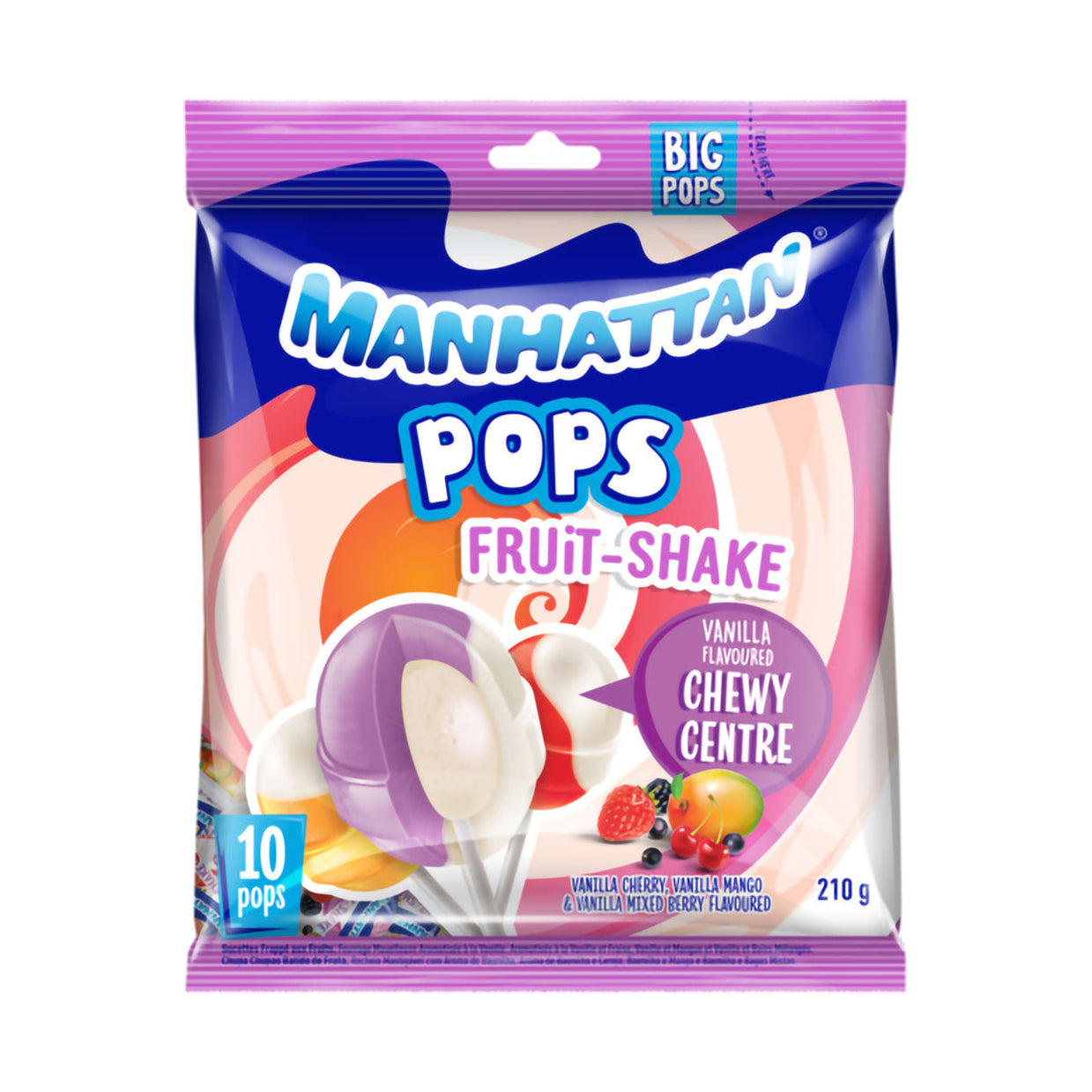 Manhattan Vanilla Flavoured Fruit-Shake Pops 210g - Med365