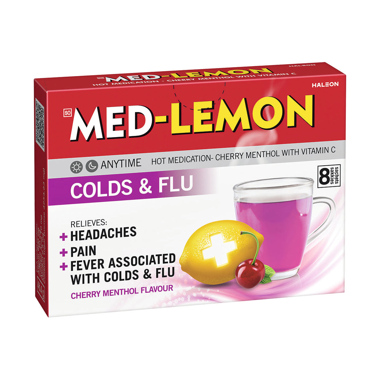 Med-Lemon Cherry Menthol 8 Sachets - Med365