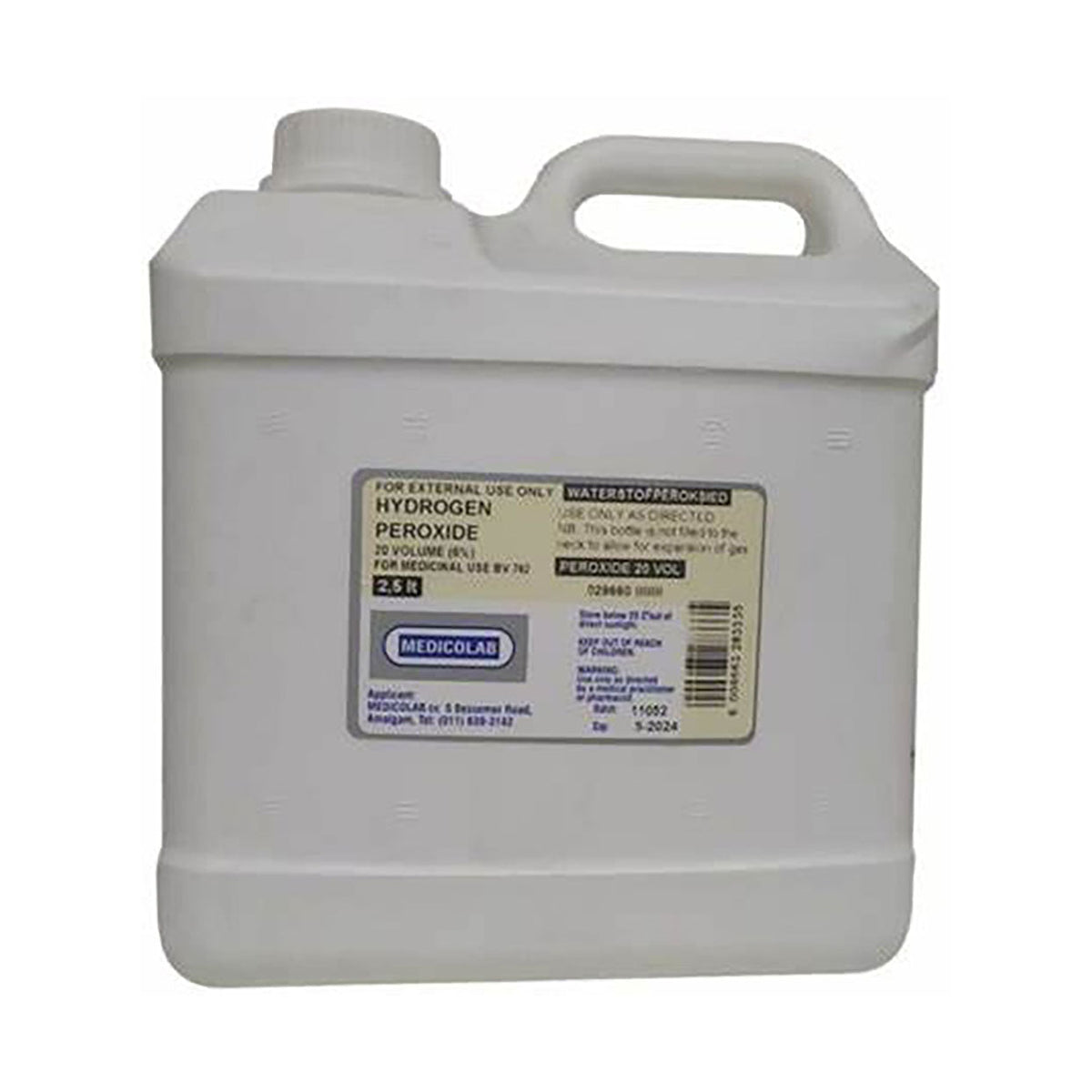 Medicolab Hydrogen Peroxide 20 Vol 2.5l - Med365