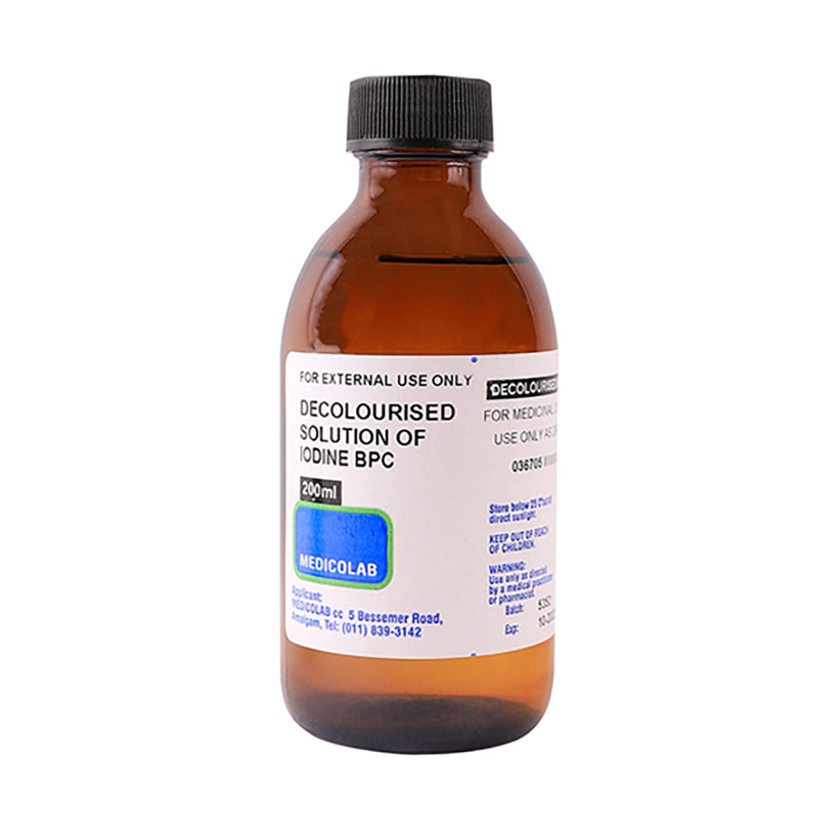 Medicolab Iodine Tinc Decolourised 200ml - Med365