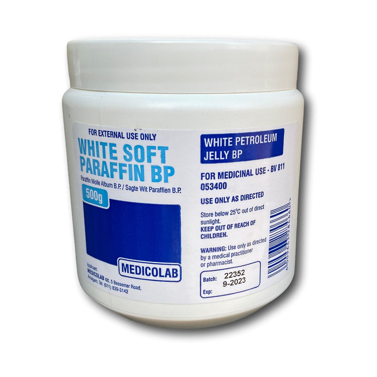 Medicolab White Soft Paraffin BP 500g - Med365