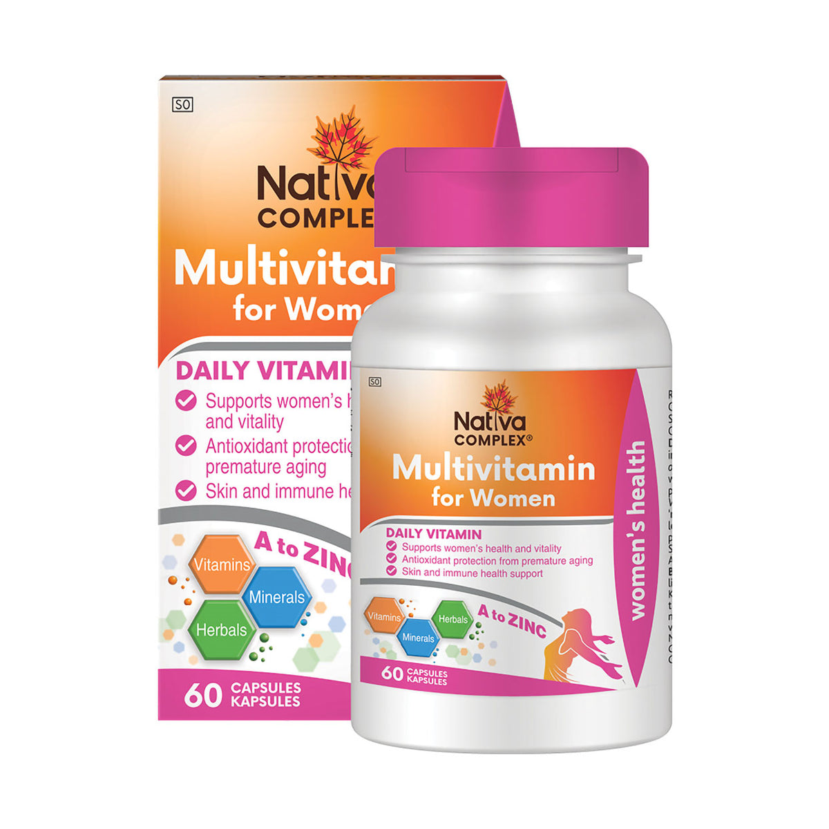 Nativa Multivit for Women Complex 60 Capsules - Med365