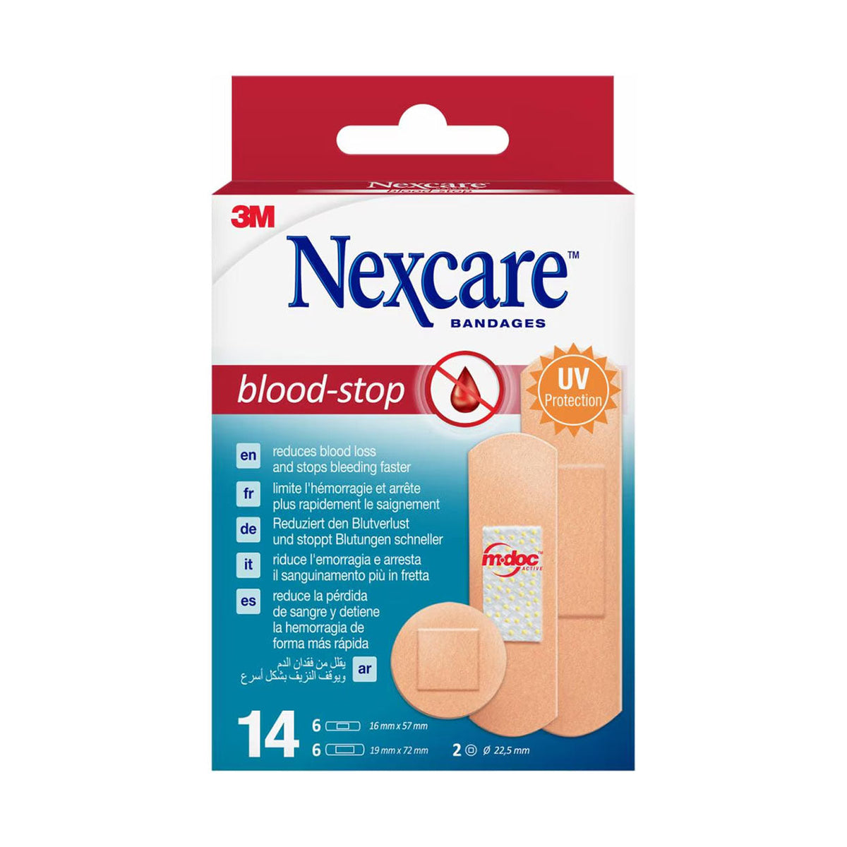 Nexcare Blood Stop Bandages Assorted 14 Plasters - Med365