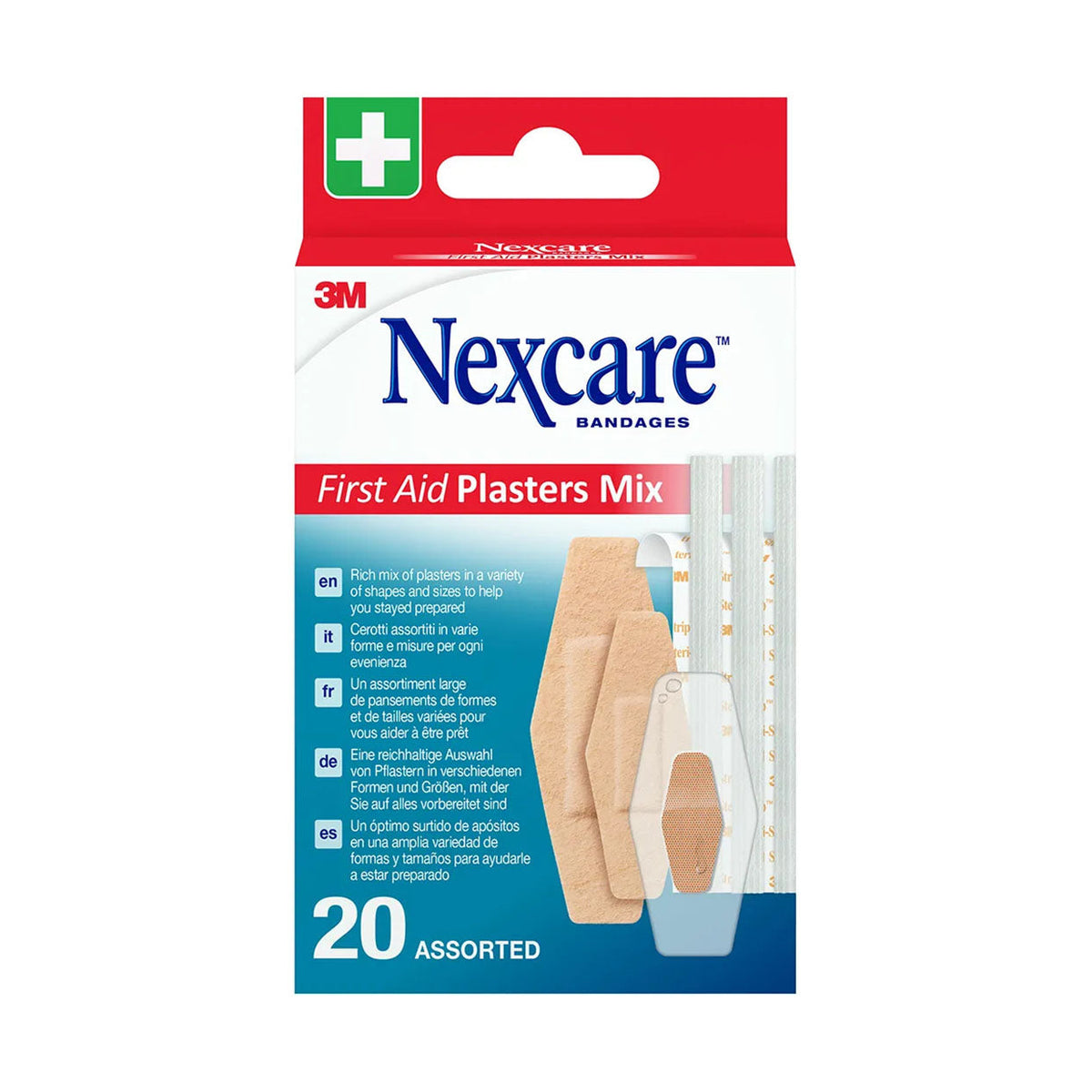 Nexcare First Aid Plaster Mix Assorted 20 Plasters - Med365