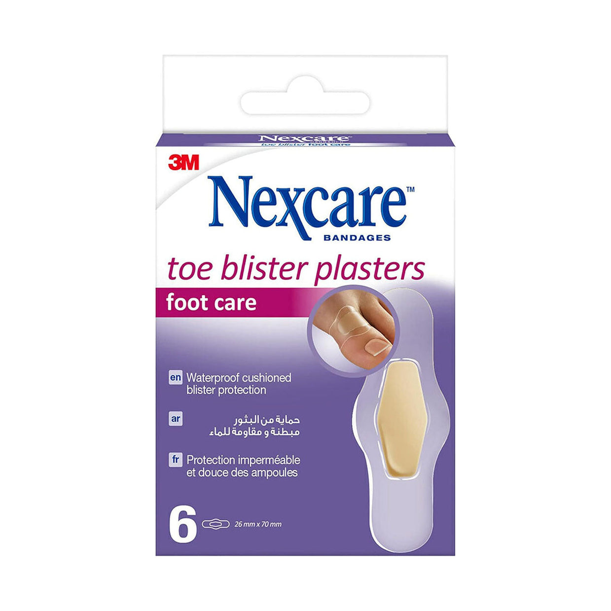 Nexcare Toe Blister Plaster Comfort Cushion 6 Pack - Med365