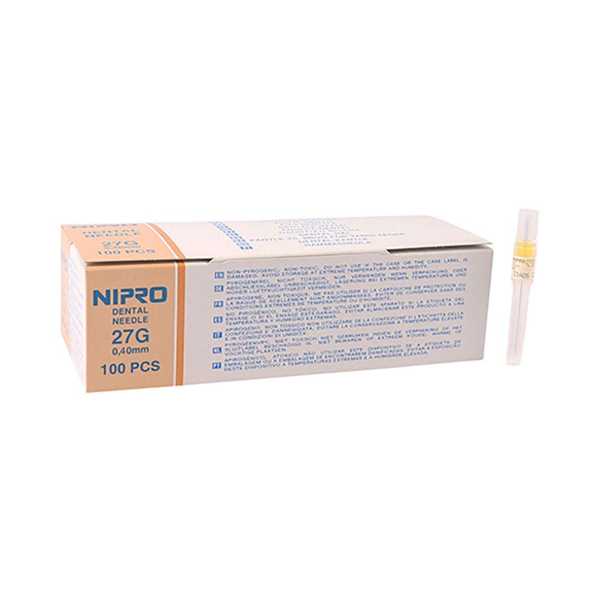 Nipro Dental Needle 27g x 35mm 100 Pack - Med365