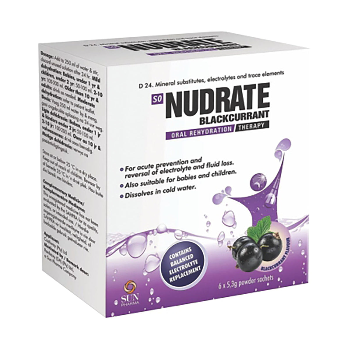 Nudrate Blackcurrant 5.3g X 6 Sachets - Med365