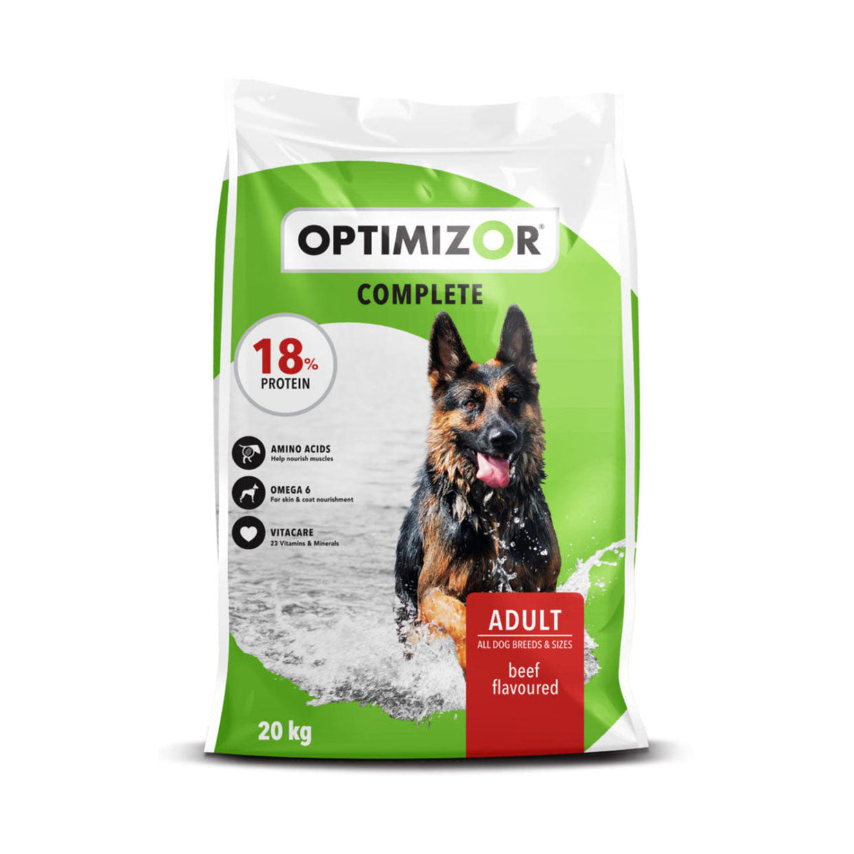 Optimizor Complete Adult Beef 20kg - Med365